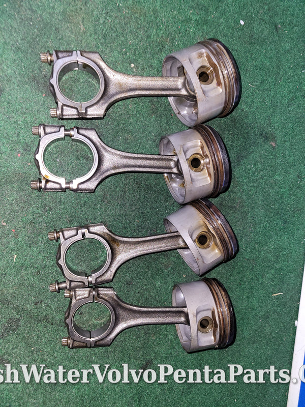 Volvo Penta 2.5 L 3mm short Pistons & rods aq151C 8 valve ...