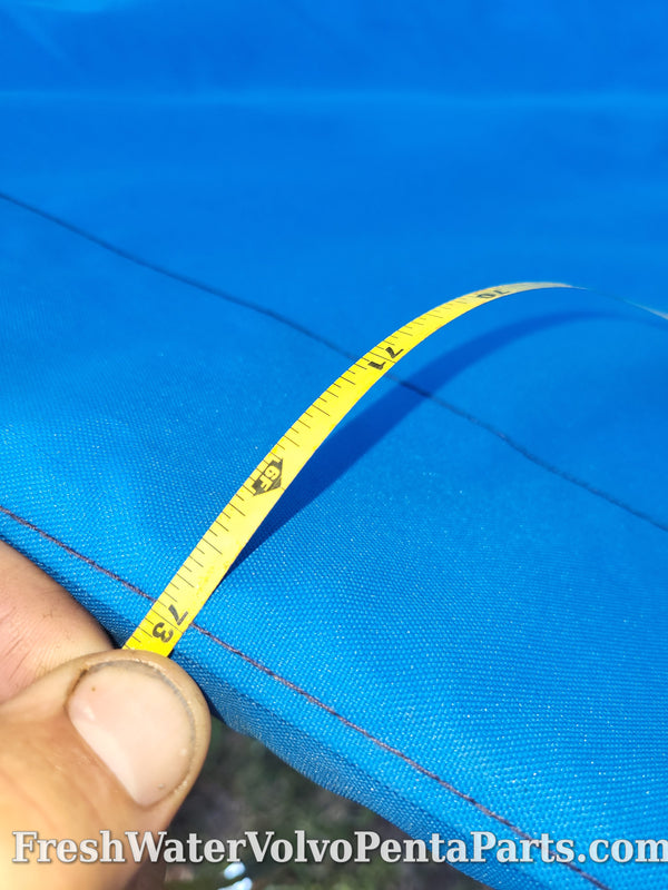 Blue Bimini Top 72 in L 74 in wide Aluminum 3 bow ...
