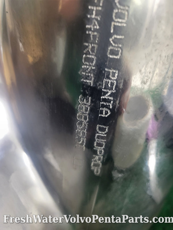 Volvo Penta FH4 Helical Stainless Steel prop set 3885850 front 3885851 ...