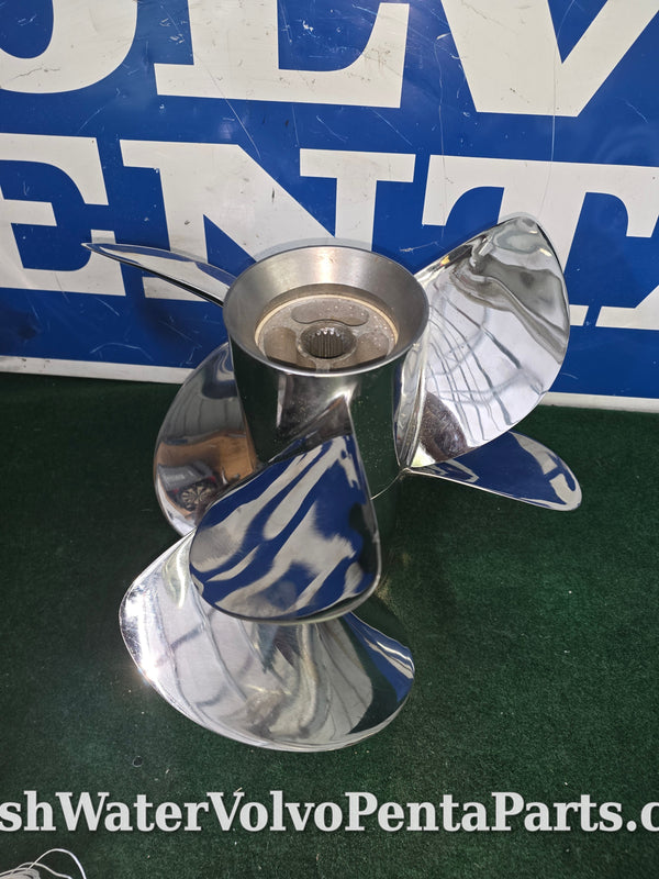 Volvo Penta F5 Stainless Propeller set 3851465 3851475 polished balanc ...