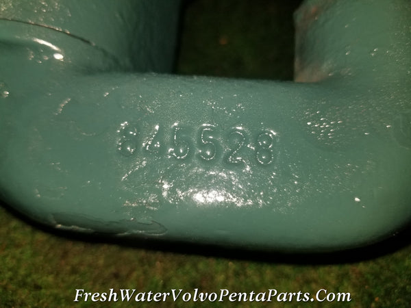 Volvo Penta AQAD40B AQAD 40 Exhaust mixing elbow 845261 & water Pipe 8 ...
