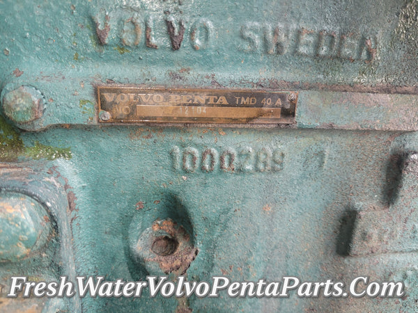 Volvo Penta TMD40A Diesel Short Block Rotating assembly 1000289 TMD 40 ...